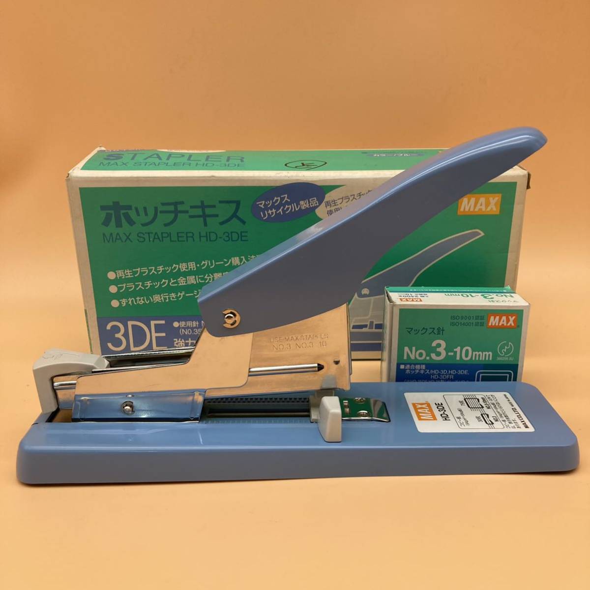 PLUS プラス★大型ホッチキス／STAPLER PLUS 3UE★替え芯付き★箱入り美品 の落札情報詳細| ヤフオク落札価格情報 オークフリー