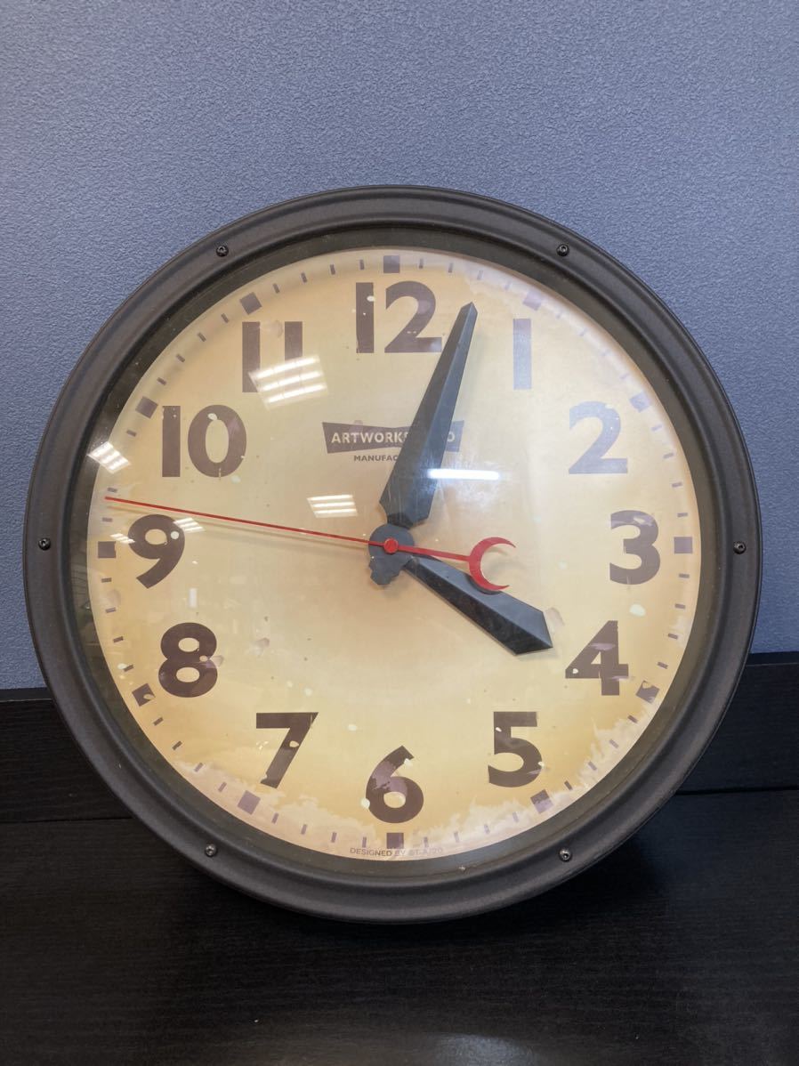 【目立った傷や汚れなし】ARTWORKSTUDIO アートワークスタジオ Engineered-clock 壁掛け時計 アメリカンビンテージ風の落札情報詳細 - ヤフオク落札価格検索 オークフリー
