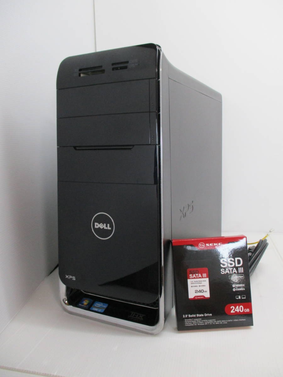 【傷や汚れあり】★人気機種!激安高性能!Wi-fi内蔵!新品SSD240GB!デル DELL XPS 8300★最新Windows11 Intel Core i7 2600 3.4Ghz ...