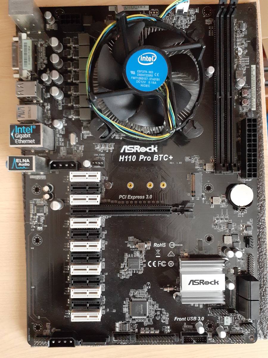 【やや傷や汚れあり】ASRock H110 Pro BTC+ ＆ Intel CPU Celeron G3900 動作未確認品の落札情報詳細 - ヤフオク落札価格検索 オークフリー