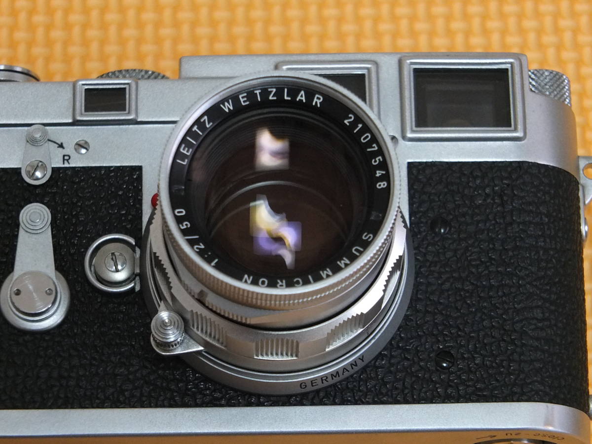 【目立った傷や汚れなし】美品 ライカ LEICA LEITZ WETZLAR SUMMICRON R 50mm f2 初期型 赤文字 1CAM ...