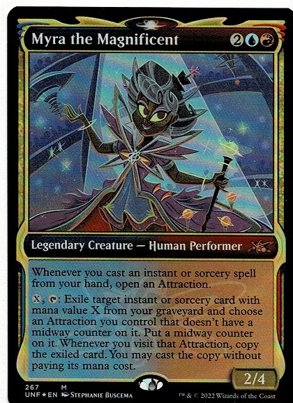 【未使用】MTG/UNFINITY/アンフィニティー/Myra the Magnificent(英)-マルチカラー ショーケース枠☆FOIL ...