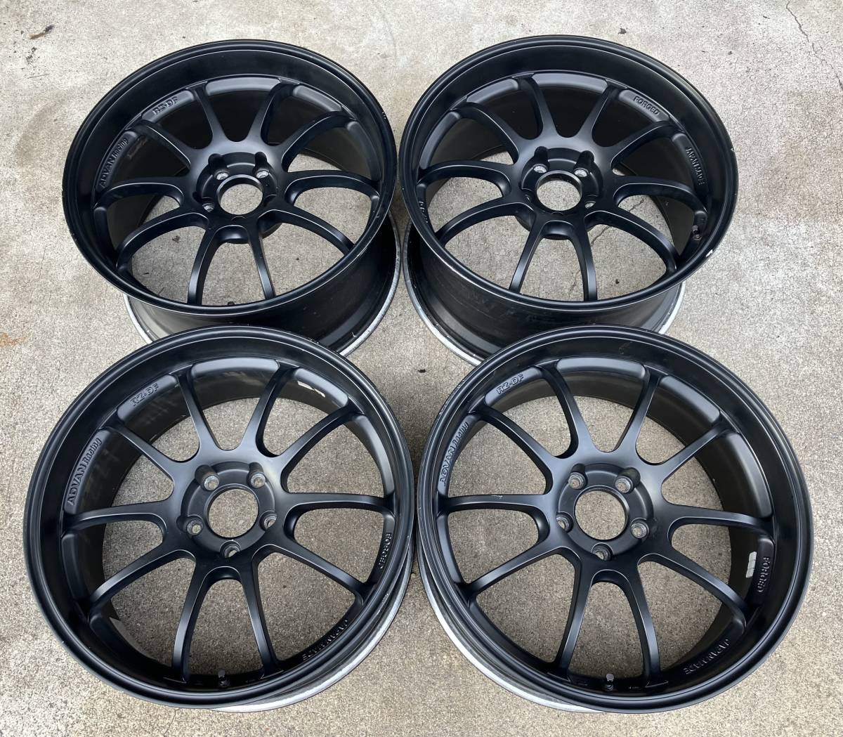 【やや傷や汚れあり】希少！鍛造！FORGED ADVAN RACING RZ-DF 19インチ 9J/10J +25/+35 5H 114.3 ...