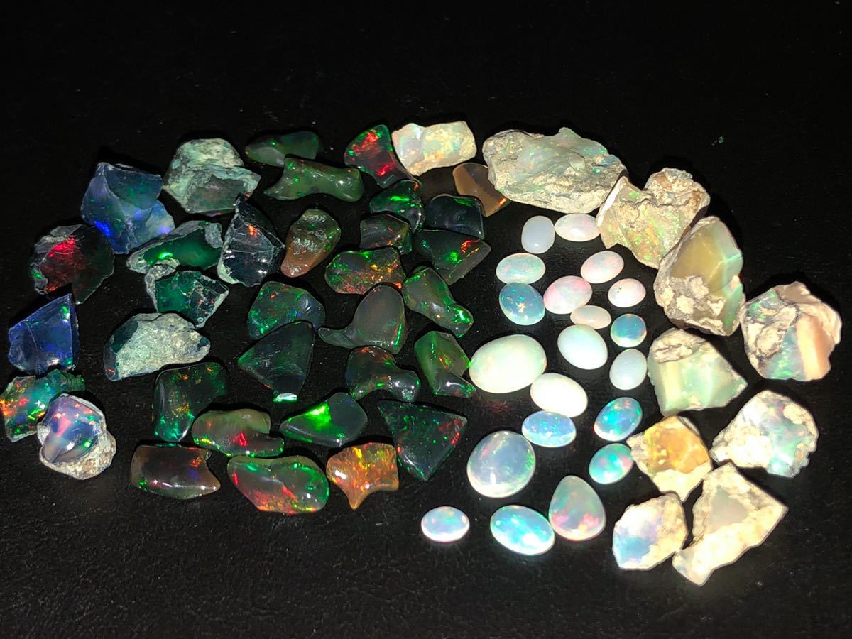【未使用】☆エチオピアンオパール 4種 アソート☆ 約88ct ラフ 磨き ポリッシュ ブラックオパール ホワイトオパール 遊色 原石 天然石 ルースの落札情報詳細 - Yahoo ...