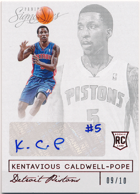 【目立った傷や汚れなし】Kentavious Caldwell-Pope NBA 2016-17 Panini Signatures RC ...
