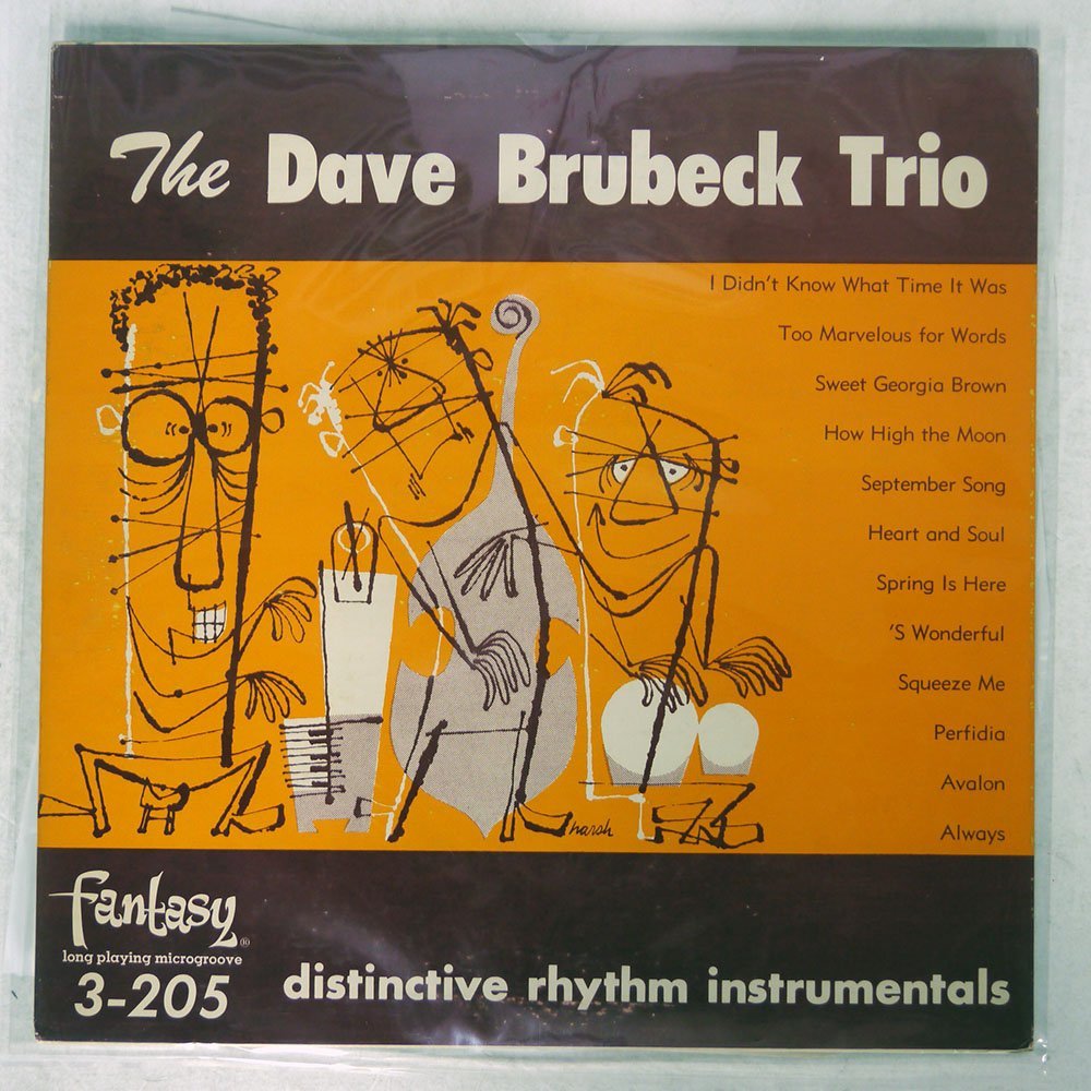 【やや傷や汚れあり】米 DAVE BRUBECK TRIO/DISTINCTIVE RHYTHM INSTRUMENTALS/FANTASY ...