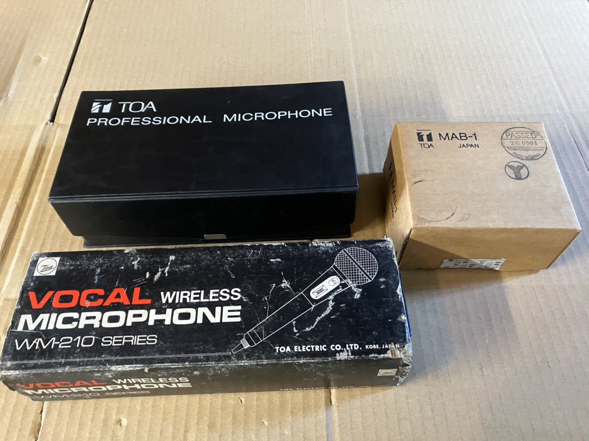 【全体的に状態が悪い】TOA ダイナミックマイク DM-701B ワイヤレスマイクロホン WM-210 マイクスタンド取付用 動作未確認 ...