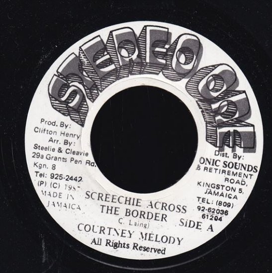 【やや傷や汚れあり】[Screechie Across The Border Riddim] Courtney Melody ...