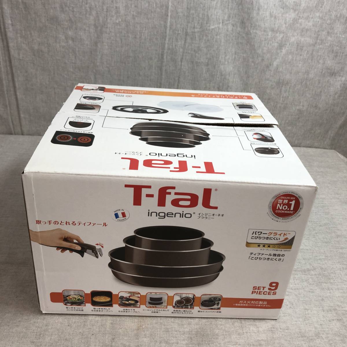 【傷や汚れあり】 ティファール フライパン 鍋 9点 セット ガス火専用 「 インジニオ・ネオ ブラウニー セット9 」 パワーグライド 4層コーティング L21590 の落札情報詳細 ...
