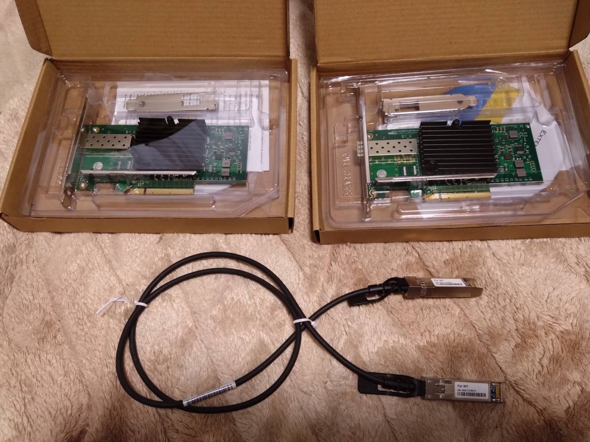 【やや傷や汚れあり】Intel X550 チップ搭載 NEC 純正 10GbE NIC RJ45 2ポート ネットワークカード N8104 ...