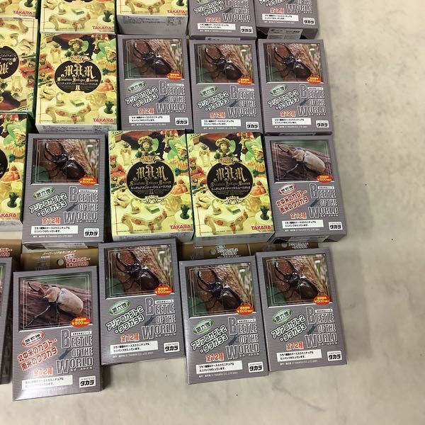 【全体的に状態が悪い】1円〜 訳あり タカラ ミニチュアアンティークミュージアムII、世界の甲虫シリーズ 第六弾 アジアのカブト2・クワガタ3 ...