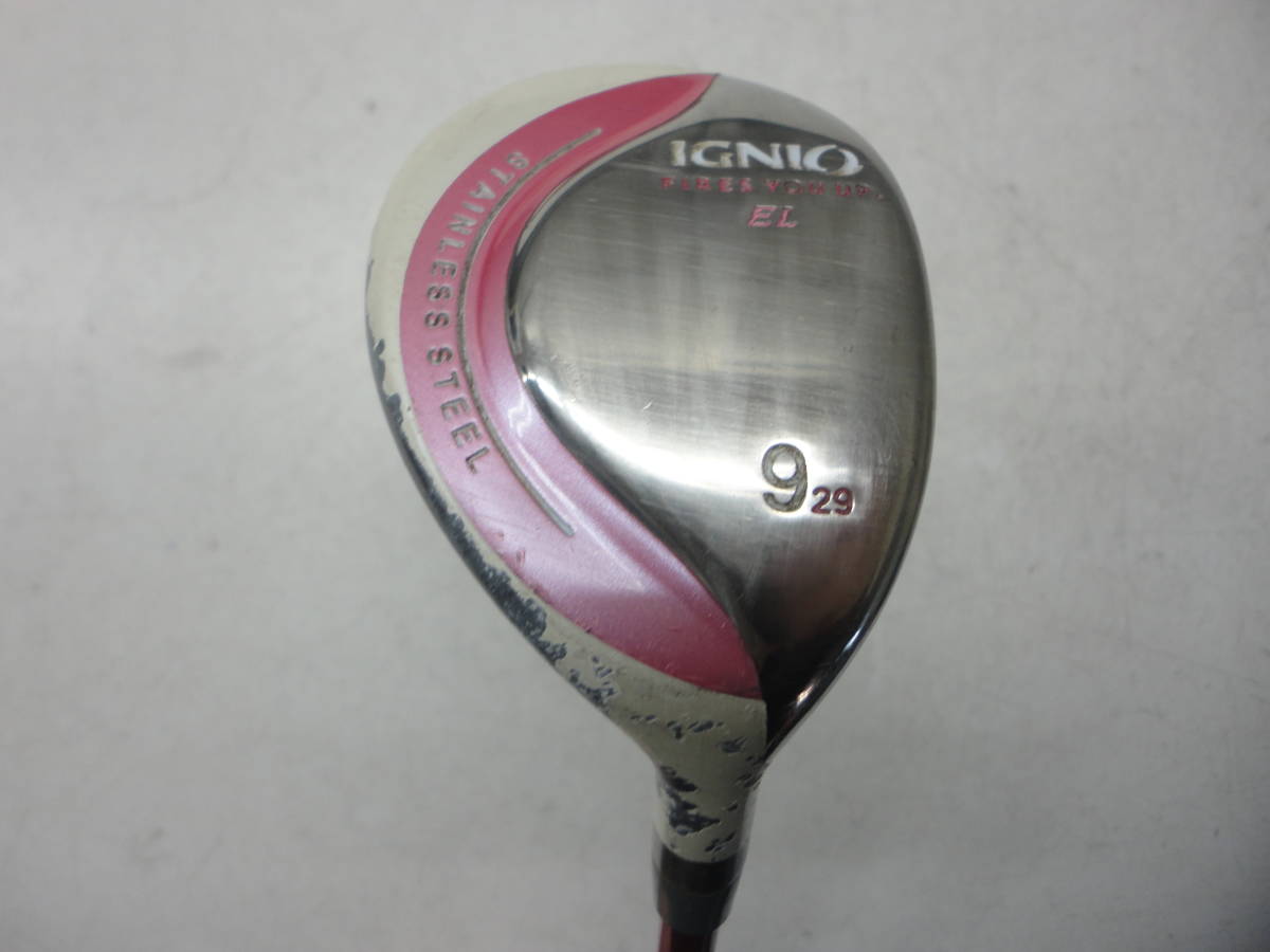 【傷や汚れあり】★即決！★IGNIO/イグニオ★レディース右打ち用ユーティリティ/U9/UT★IGNIO FIRES YOU UP. EL★EL IG701-f★L★29°★の落札情報詳細 ...