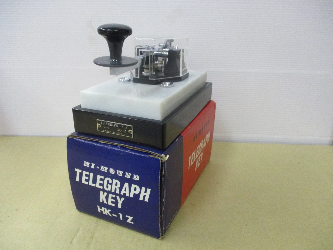 【目立った傷や汚れなし】【絶品:完売品】ハイモンド HK-1Z 縦振電鍵 天然大理石・透明カバー付 中古品 TELEGRAPH KEY HI ...