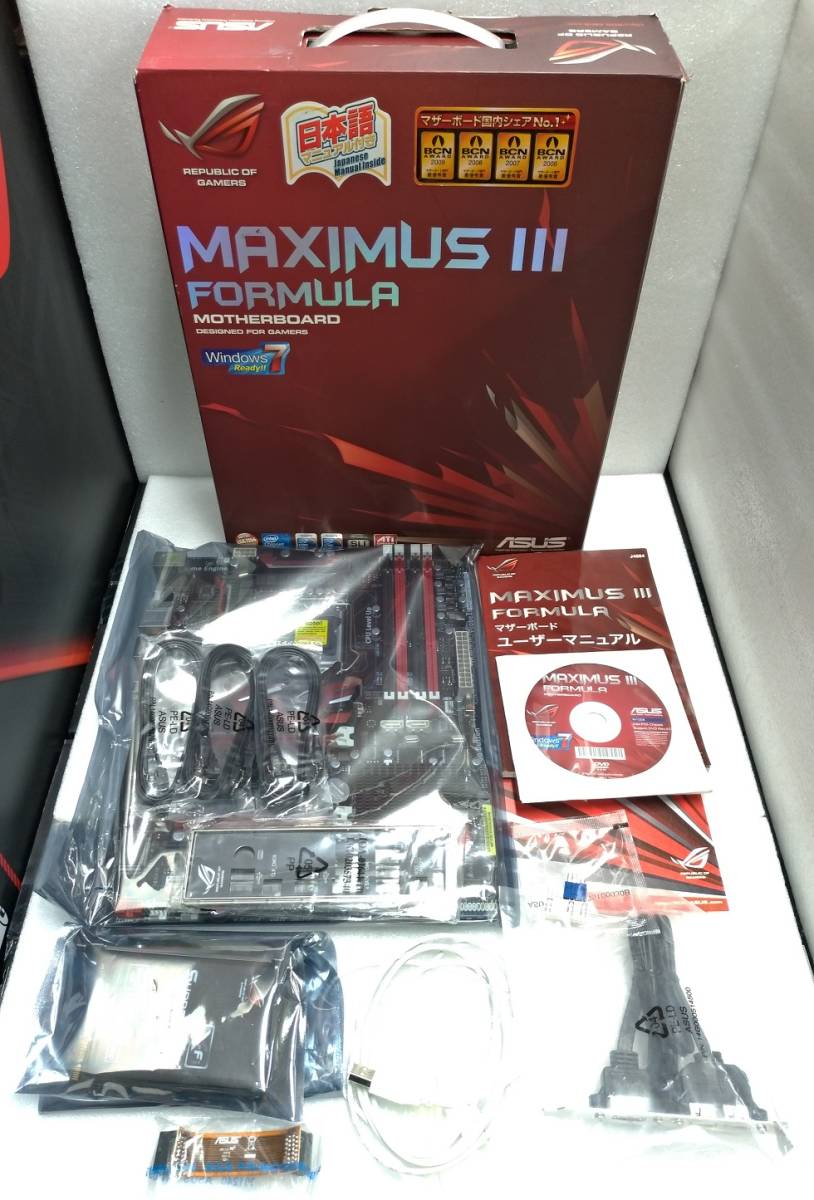 【目立った傷や汚れなし】ASUS マザーボード Maximus III Formula P55 DDR3 LGA1156 ATX 【動作OK ...
