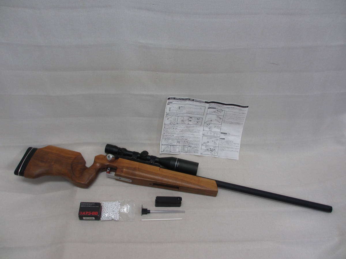 【やや傷や汚れあり】g 86 マルゼン Aps 2 コンペティション M97★競技用エアーライフル 3 9×50 スコープ・bb弾 付★中古