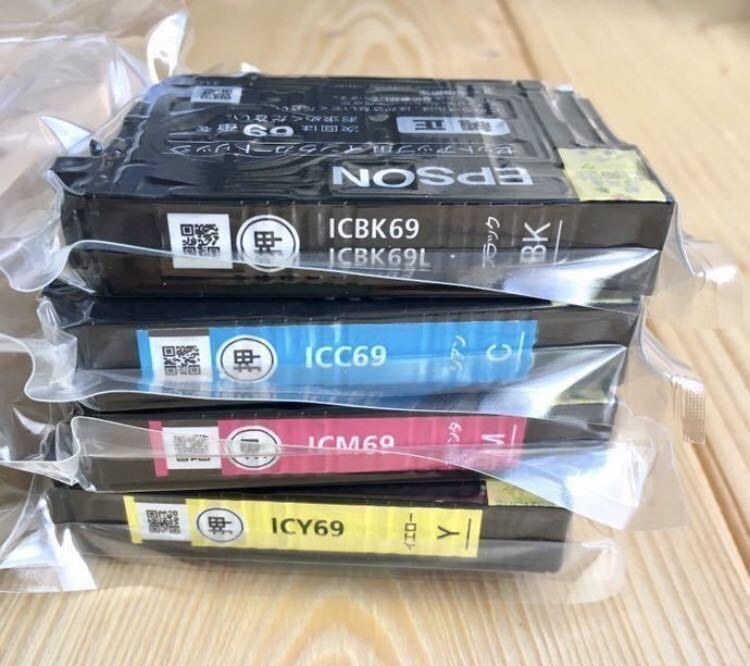 【未使用】Epson IC69顔料4色セット 増量 純正インク 機器購入時付属品 icbk69 icc69 icy69 icm69 IC4CL69 px045a px046a px047a ...