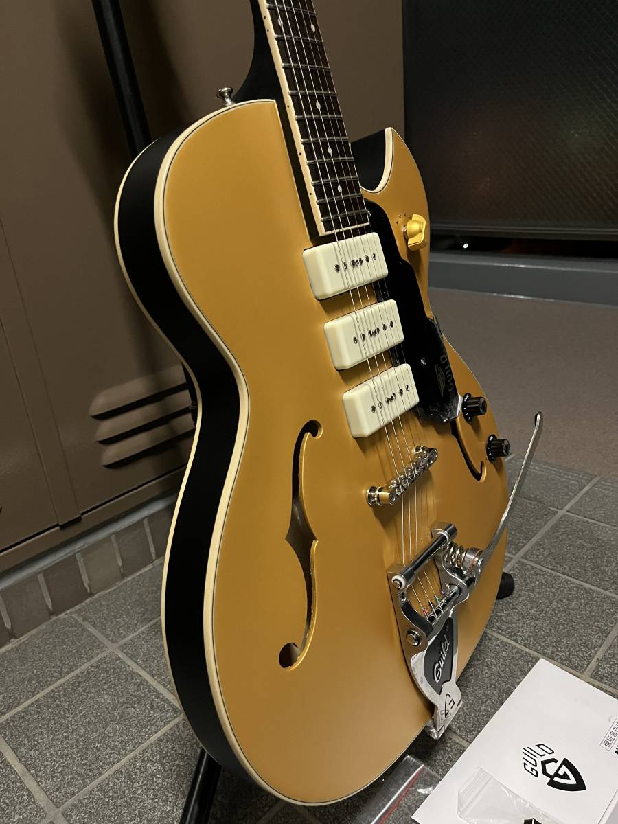 【未使用に近い】☆三冬のギター魂⑤ GUILD STARFIRE Ⅰ JET90 2021年製/Satin Gold/Golden ...