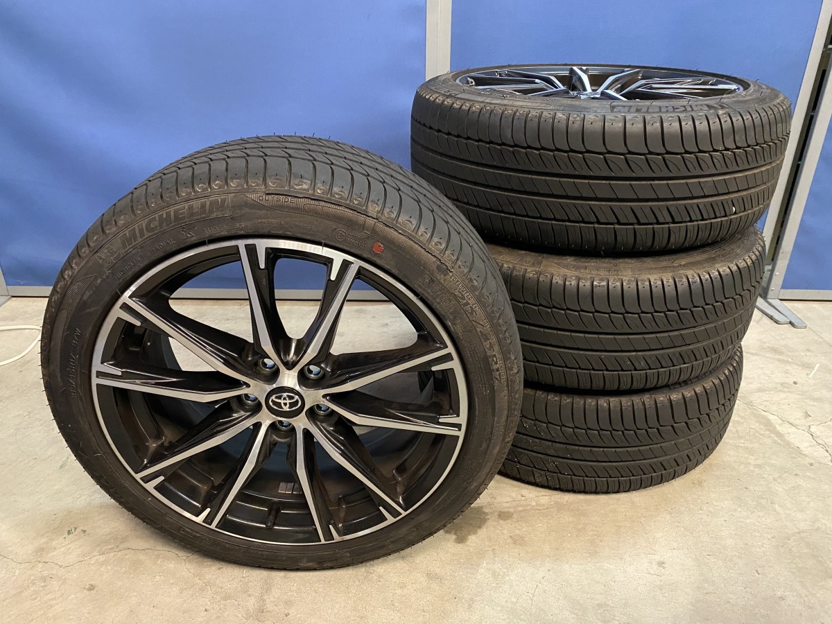 【やや傷や汚れあり】トヨタ86純正アルミ、タイヤセット 17インチ MICHELIN PRIMACY HP ミシュラン トヨタ 純正 ホイール ...