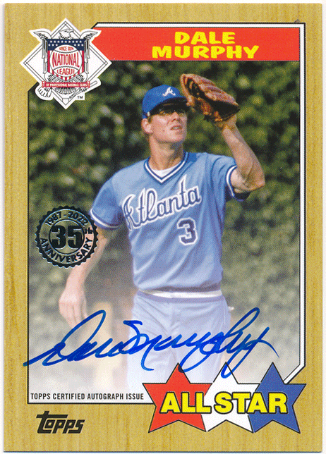 【目立った傷や汚れなし】Dale Murphy MLB 2022 Topps 35th Anniversary Signature Auto ...