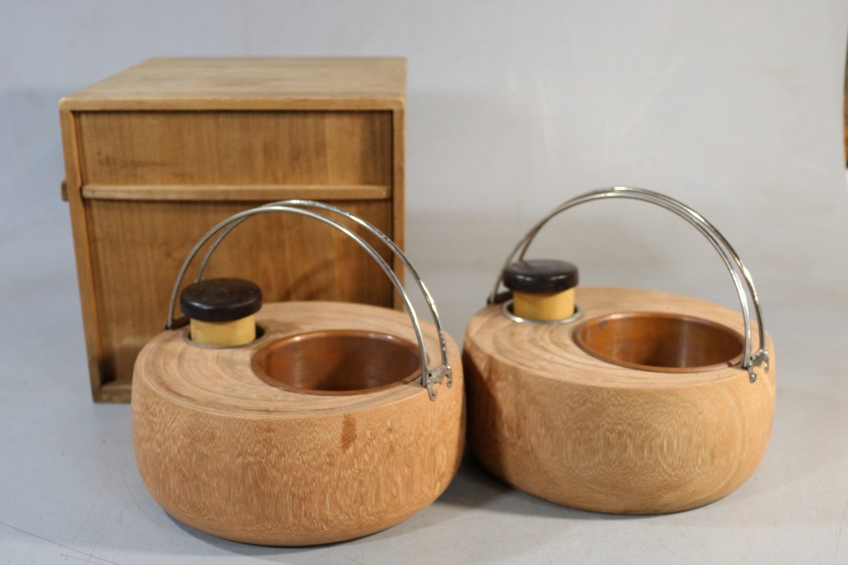 【傷や汚れあり】E321 桐丸型煙草盆2点/茶道具/古道具/古雑貨/箱付き/48680の落札情報詳細 - ヤフオク落札価格情報 オークフリー