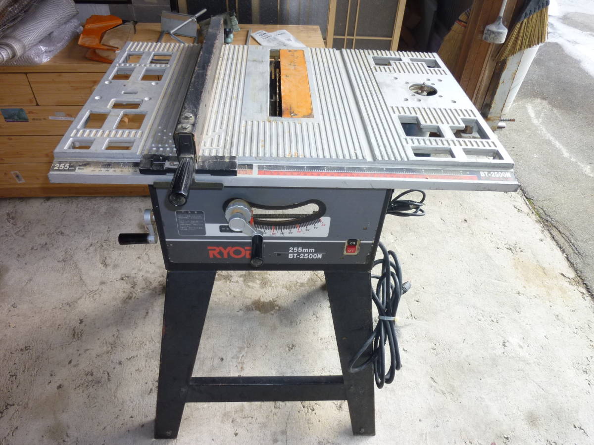 【中古】【255mm/稼働品】RYOBI テーブルソー BT-2500N ブレーキ付き 中古 大型 切断機 台付きマルノコ の落札情報詳細| ヤフオク落札価格情報 オークフリー
