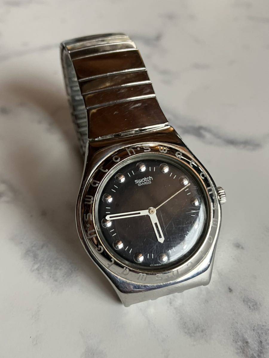 【中古】電池交換済み SWATCH スウォッチ 腕時計 V8 swiss AG 1997 no jewels PATENTED WATER ...