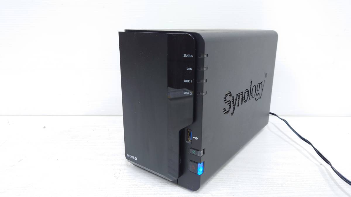 【目立った傷や汚れなし】Synology シノロジー DiskStation DS218+ HDD無 NAS ネットワークHDD 通電確認の ...
