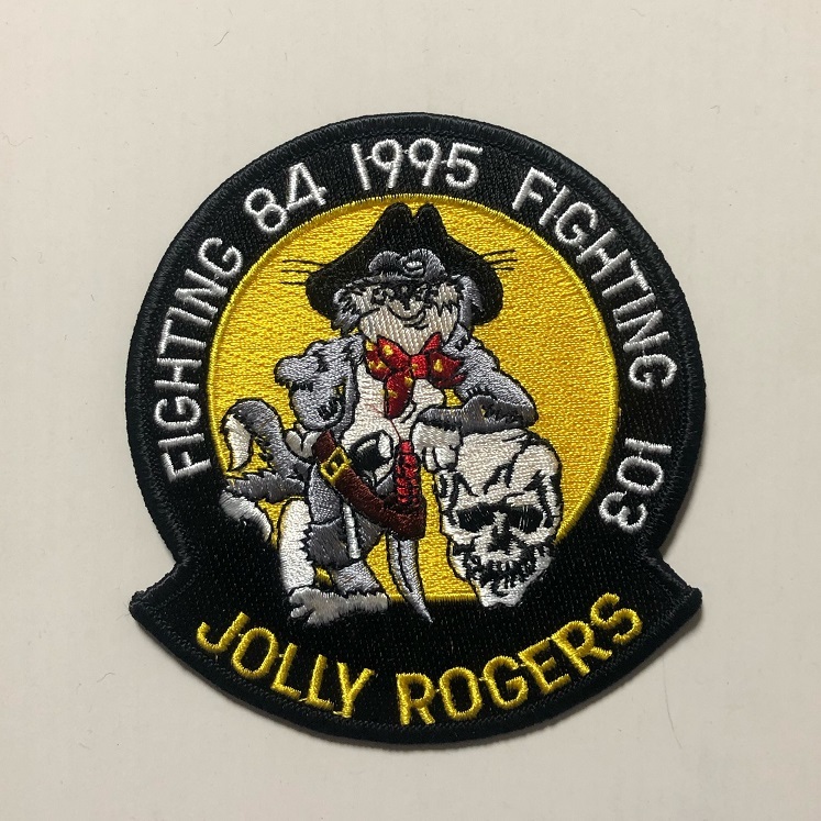 【未使用】米海軍 VF-103 "JOLLY ROGERS" F-14マスコットパッチ(FIGHTING 84/1995/FIGHTING ...
