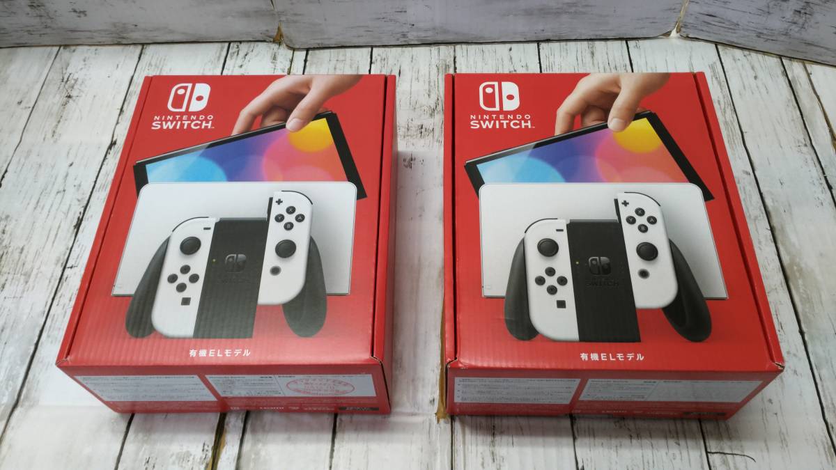 【未使用】E02-715 未使用品 Nintendo Switch ニンテンドースイッチ 本体2台セット⑤ 有機ELモデル ホワイト ※箱イタミ有りの落札情報詳細 - ヤフオク落札価格検索 ...