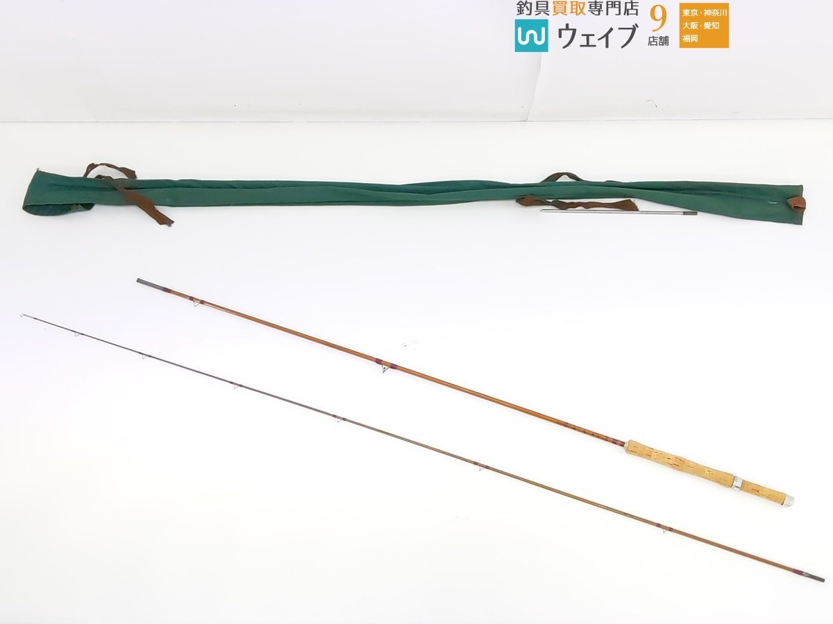 【目立った傷や汚れなし】123104 ☆【保管 美品】 バンブーフライロッド KURIHARA ROD 2pcs ロッドケース付き☆全長約 ...