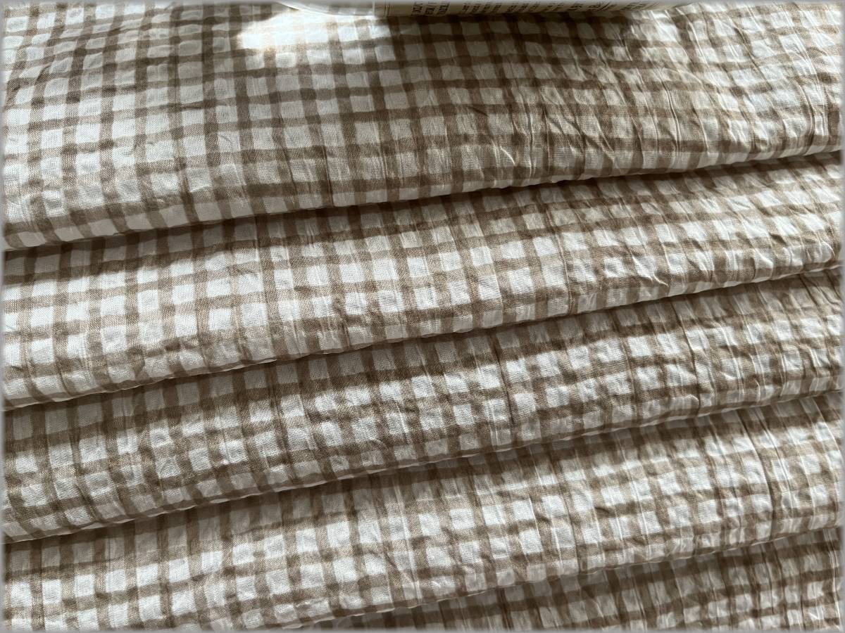 【未使用】mets★9m*水彩チェック*80ローンリップル*white beige*生地BEの落札情報詳細 - Yahoo!オークション落札価格検索 オークフリー