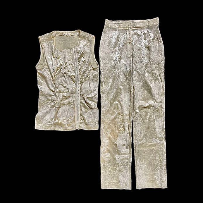 【目立った傷や汚れなし】Helmut lang Archive 1993ss collection velvet skull dress ...