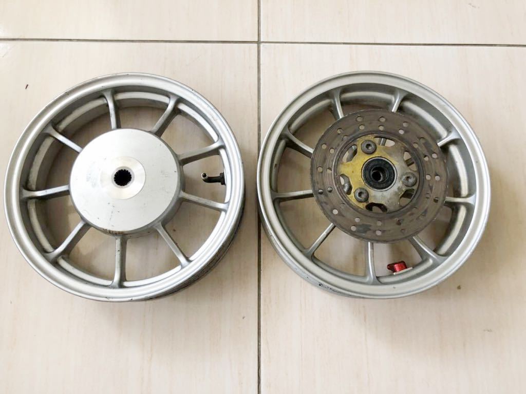 【傷や汚れあり】希少 JOG90用前後アルミホイール 90・3wf・AXIS90・3VR・ジョグ 検:キタコKITACOアクシス 3KJ 3RY JOGZR 3YK アプリオ ビーノ.の落札 ...