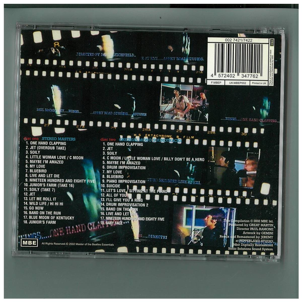 【やや傷や汚れあり】ビートルズ☆2CD☆ポール マッカートニー＆ウイングス☆One Hand Clapping☆Complete ...