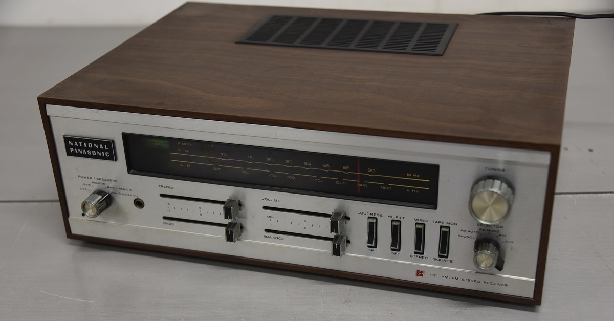 【やや傷や汚れあり】KY4-14 通電確認済 National Panasonic SA-40 AM FMチューナー ステレオレシーバー 現状 ...