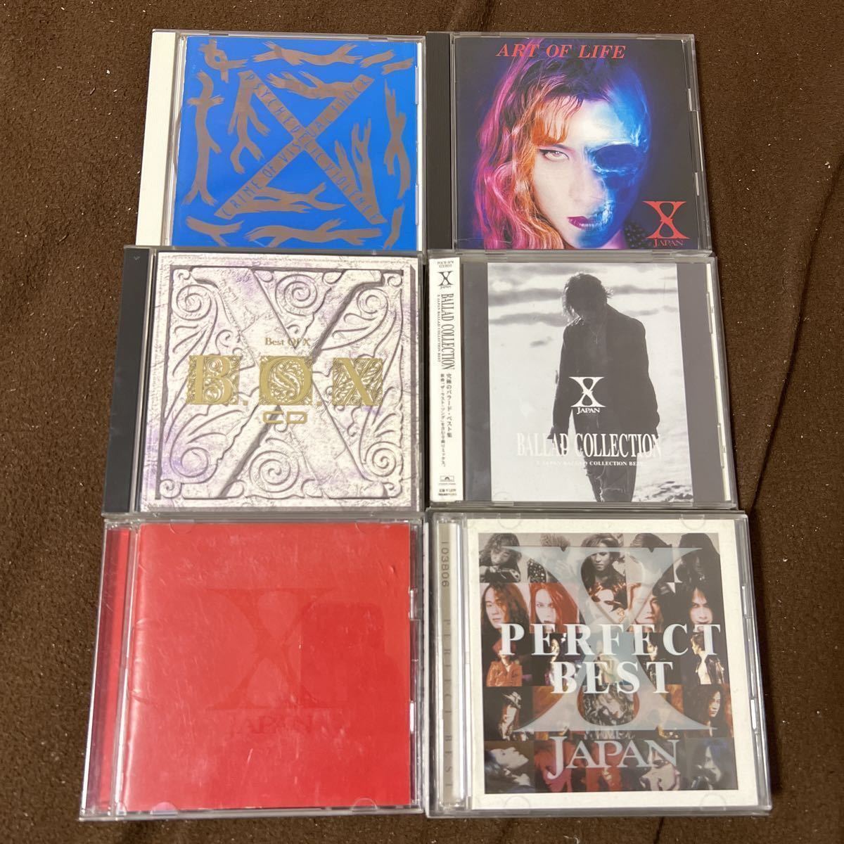 【やや傷や汚れあり】X JAPAN アルバム 6枚セット Blue Blood、Art of Life、Ballad Collection、Perfect Best エックスジャパン hide ...