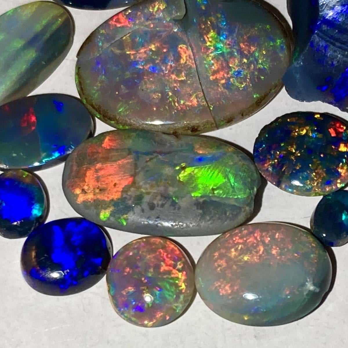 【傷や汚れあり】 天然ブラックオパール12点おまとめ a 20ct ルース 裸石 宝石 ジュエリー jewelry opal 遊色 water fire white DF0の落札情報詳細 ...