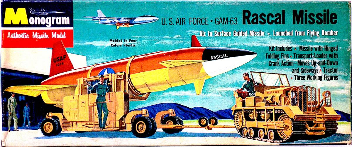 【未使用】Monogram モノグラム 絶版 1/48 USAF GAM-63 Rascal Missile ラスカル ミサイル プラモデル ...
