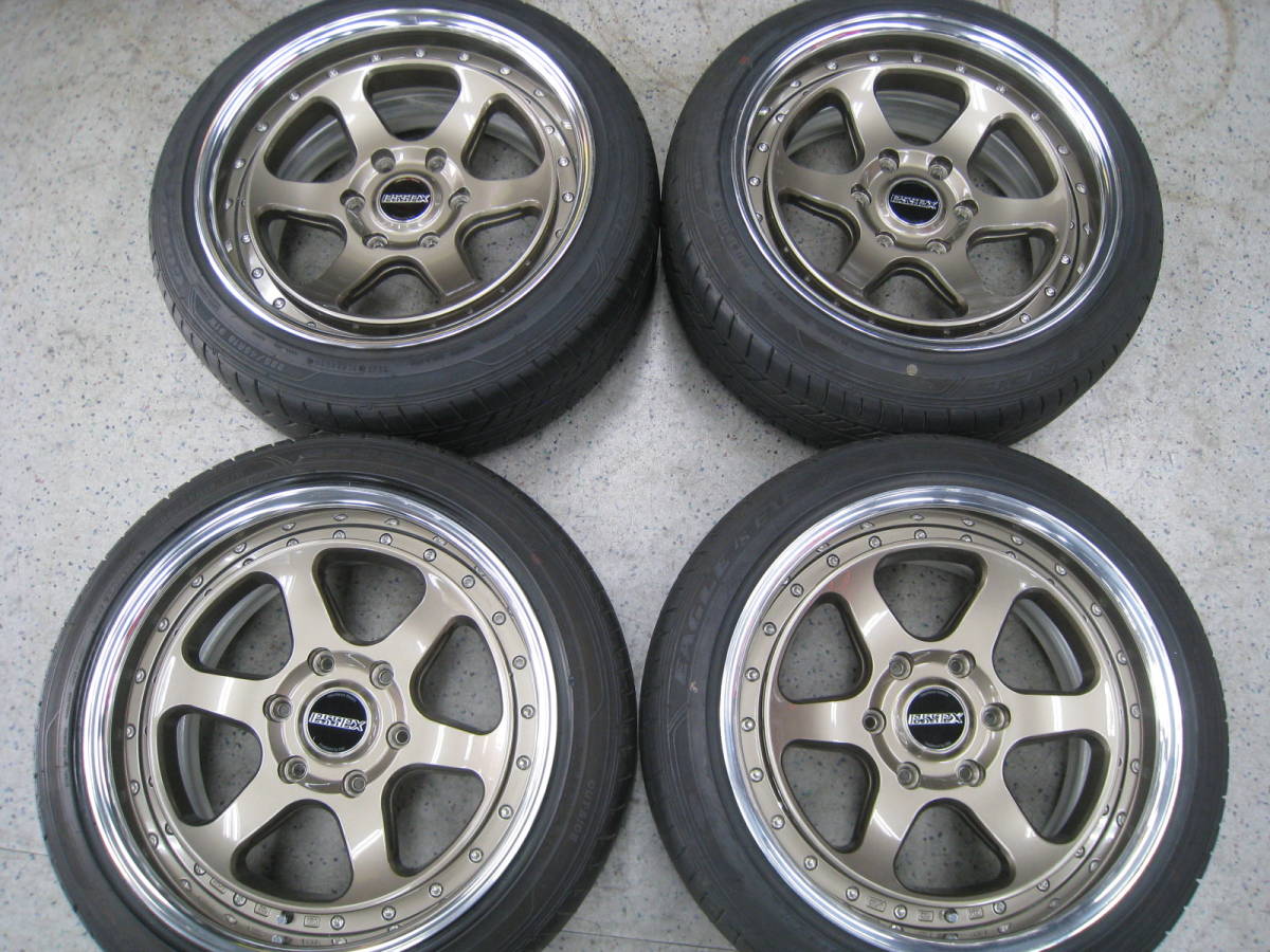 【やや傷や汚れあり】深リム CRS ESSEX EL-18 ver.I 2PC 18インチ 9.0J＋15 139.7/6H グッドイヤー イーグル LS EXE 225/45R18 カスタム ...