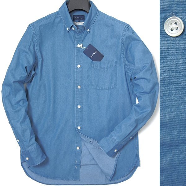 【未使用】新品 ポートブリッジ 60s デニム ボタンダウン シャツ L 青 【BOE002_510】 PORT BRIDGE 春夏 メンズ ...