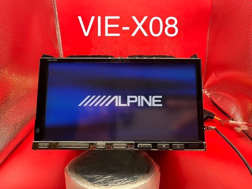 【目立った傷や汚れなし】即決★アルパイン HDD ナビ VIE-X08 Bluetooth ブルートゥース CD DVD SD AUX 地デジ ナビゲーション カーナビ★日本製★ALPINEの ...