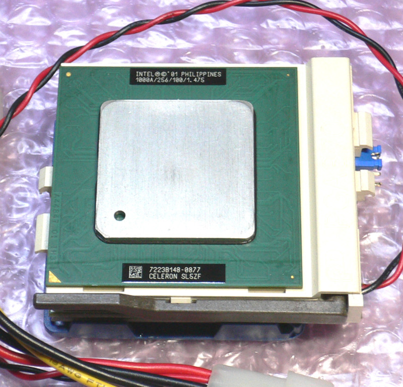 【やや傷や汚れあり】インテル セレロン 1000A + パワーリープ PL-370/T 改 ソケット370 intel Tualatin ...