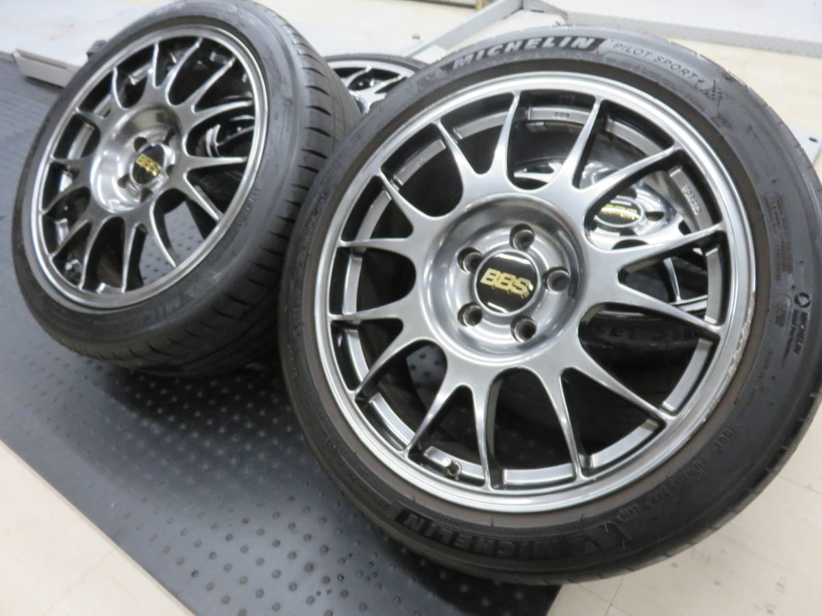 【傷や汚れあり】アウディ メルセデス 鍛造 BBS RE DS ダイヤモンドシルバー 18インチ 8J+50 RE013 PCD112 5穴 ...