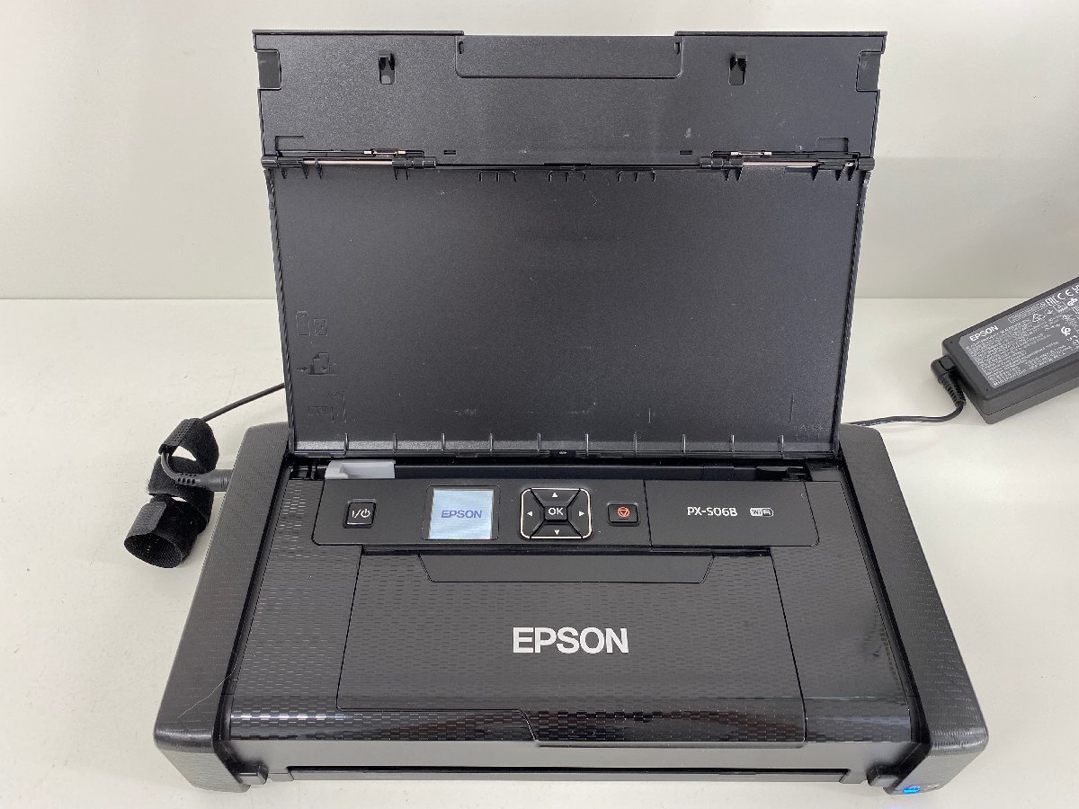 【やや傷や汚れあり】通電確認済み EPSON PX-S06B B582A エプソン モバイルプリンター インクジェット 2022年製造 携帯用 ...