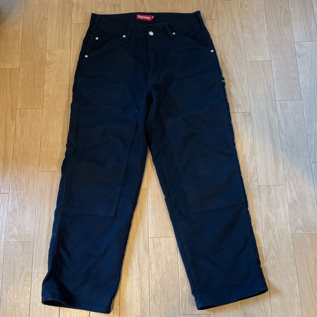 【未使用】supreme 22AW Moleskin Double Knee Painter Pant Black 32 シュプリーム モールスキン ダブルニー ペインター パンツ ブラック ...