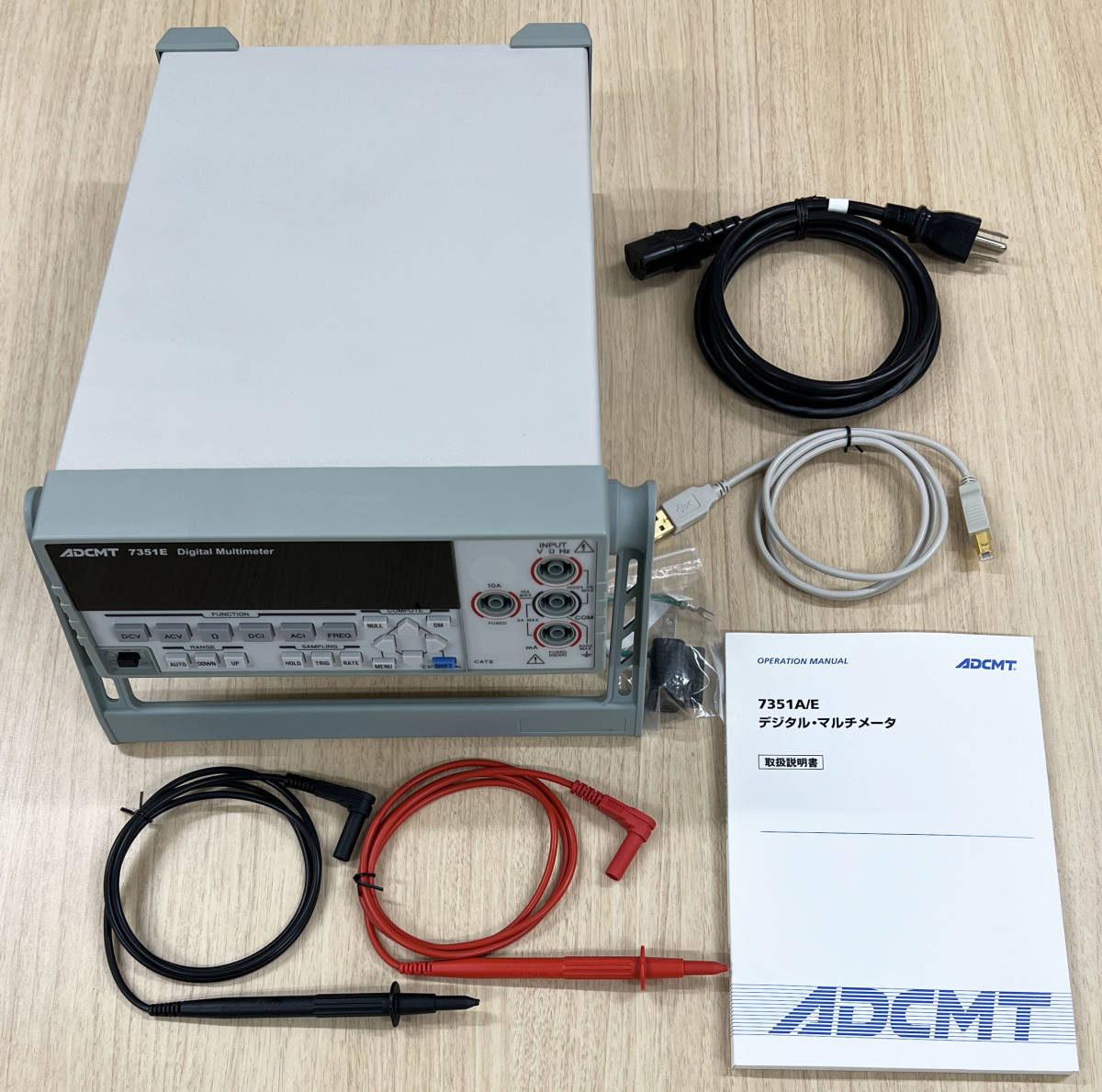 【目立った傷や汚れなし】ADCMT 7351E +オプション03 Digital Multimeter USB、RS232、外部入出力 ...