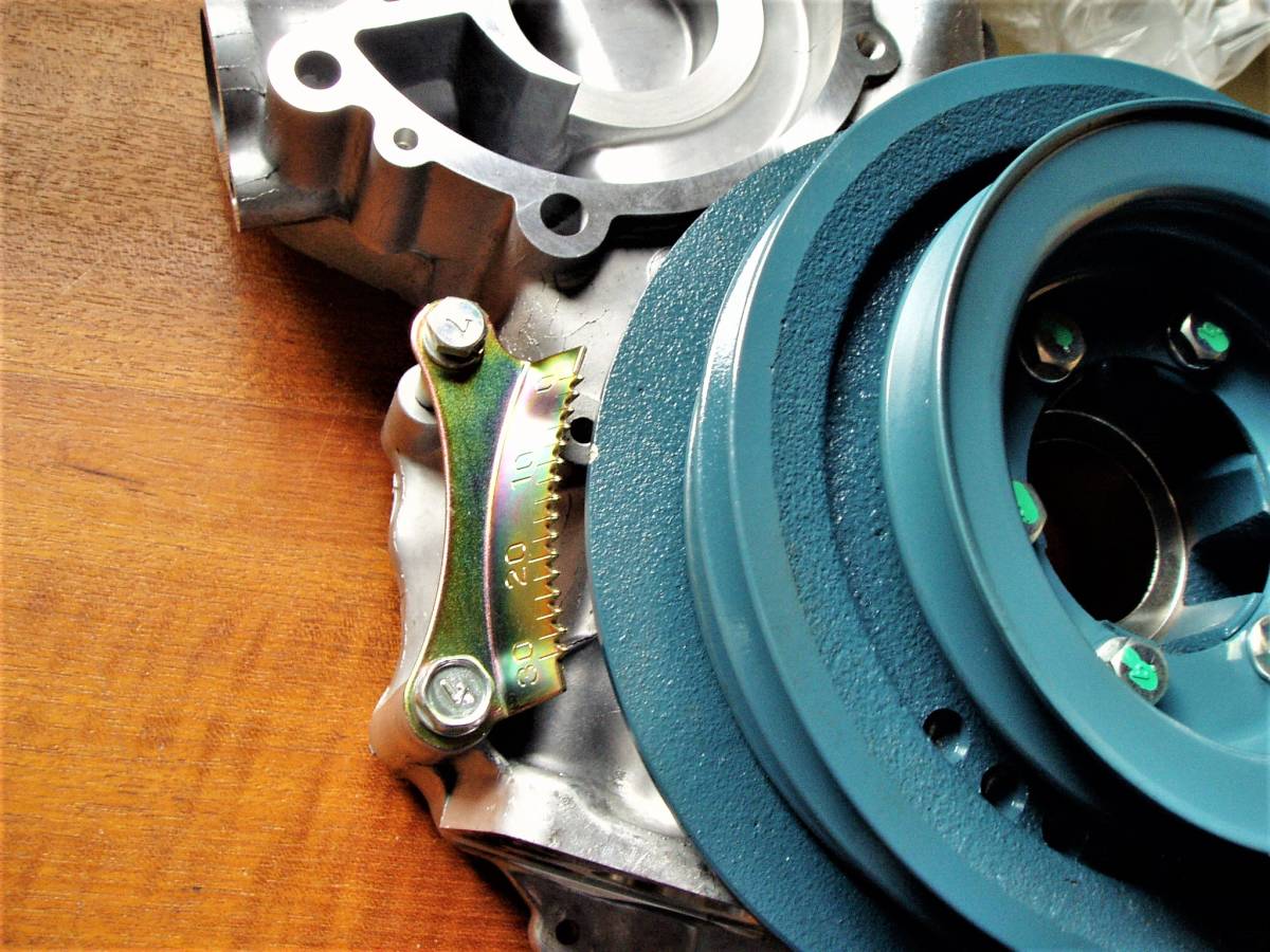 【未使用】L型 3連プーリー タイミングゲージ N42 S30 S130 ハコスカ バルタイ L20 L24 L28 クランクプーリー GC211 ジャパン ケンメリ L6 S31 億兆雲の ...