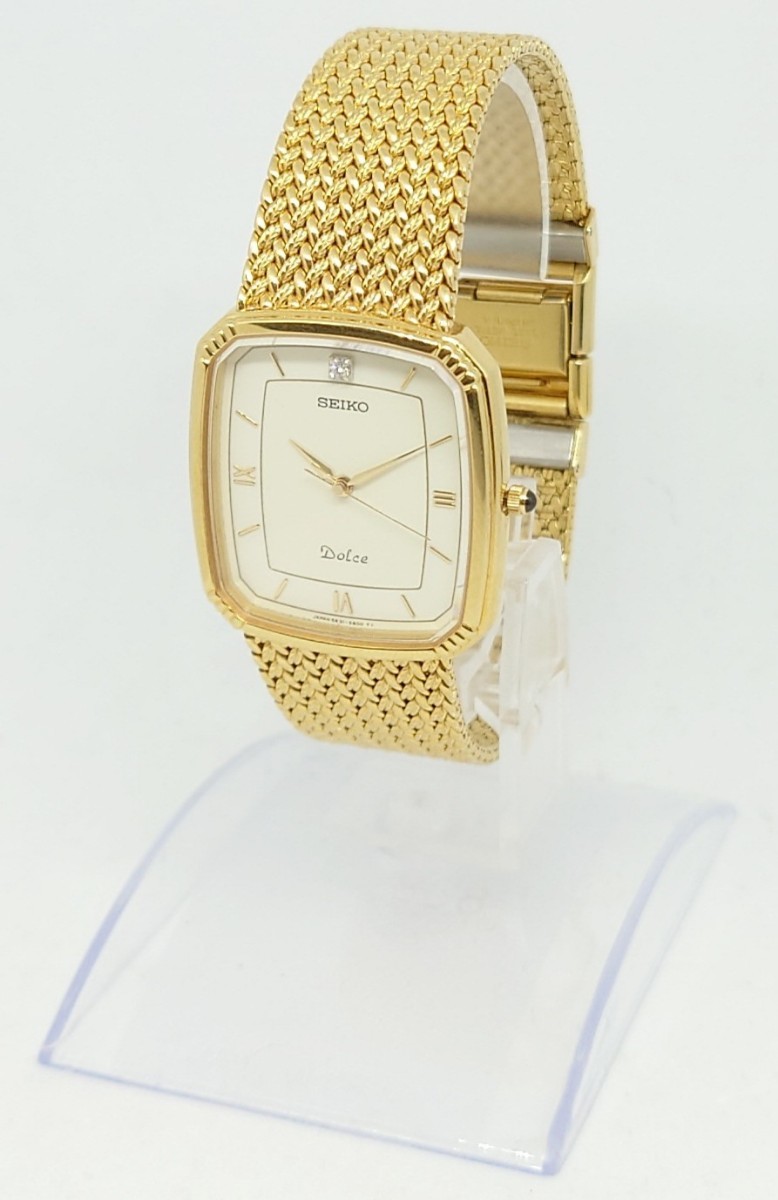 【やや傷や汚れあり】D-4★SEIKO DOLCE ★セイコー ドルチェ ★コンビ アイボリーメンズ腕時計 クォーツ ★純正ベルト8J41-8000★稼働品の落札情報詳細 - ヤフオク落札価格 ...