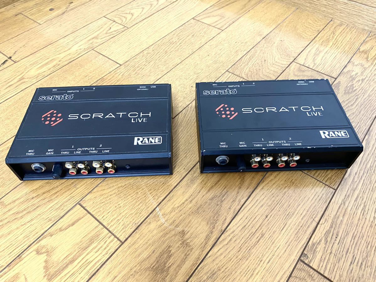 【傷や汚れあり】RANE SCRATCH LIVE スクラッチライブ 2台セット 1台は取説・USB付き 1台は電源ケーブル付き 通電OKの ...