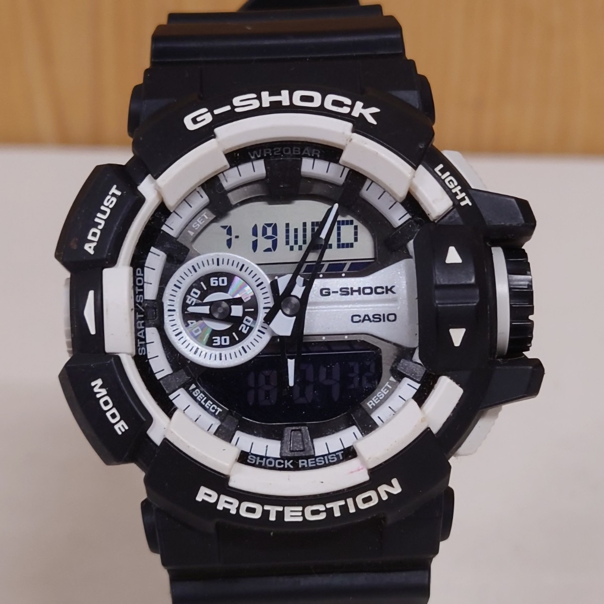 【やや傷や汚れあり】1円~【実動】カシオ CASIO G-SHOCK プロテクション PROTECTION GA-400 クォーツ アナデジ ...